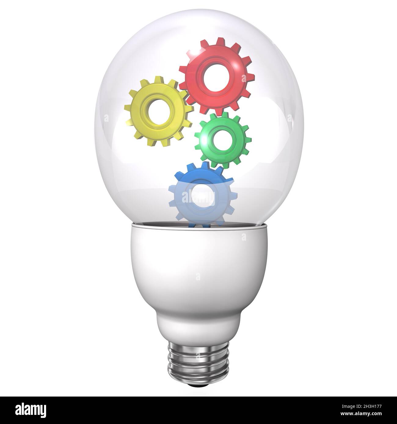 Light bulb gears Cut Out Stock Images & Pictures - Alamy