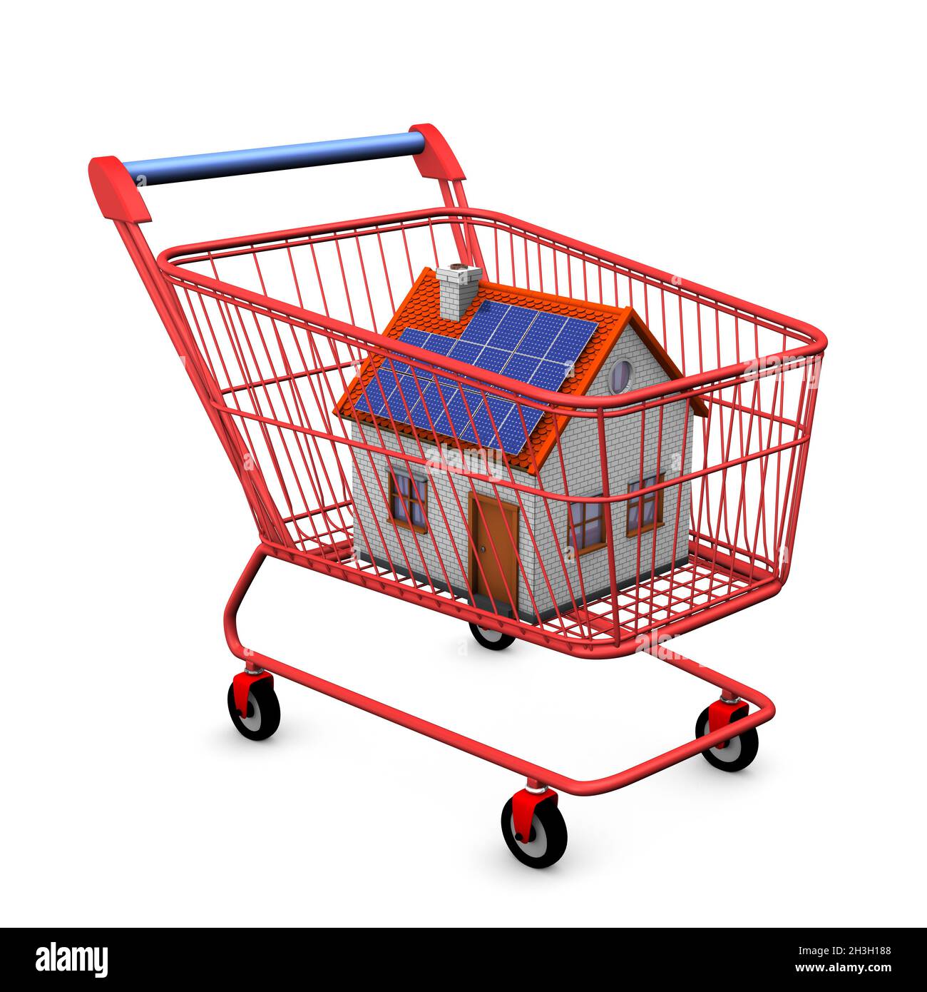 Shopping Cart House Stock Photo - Alamy
