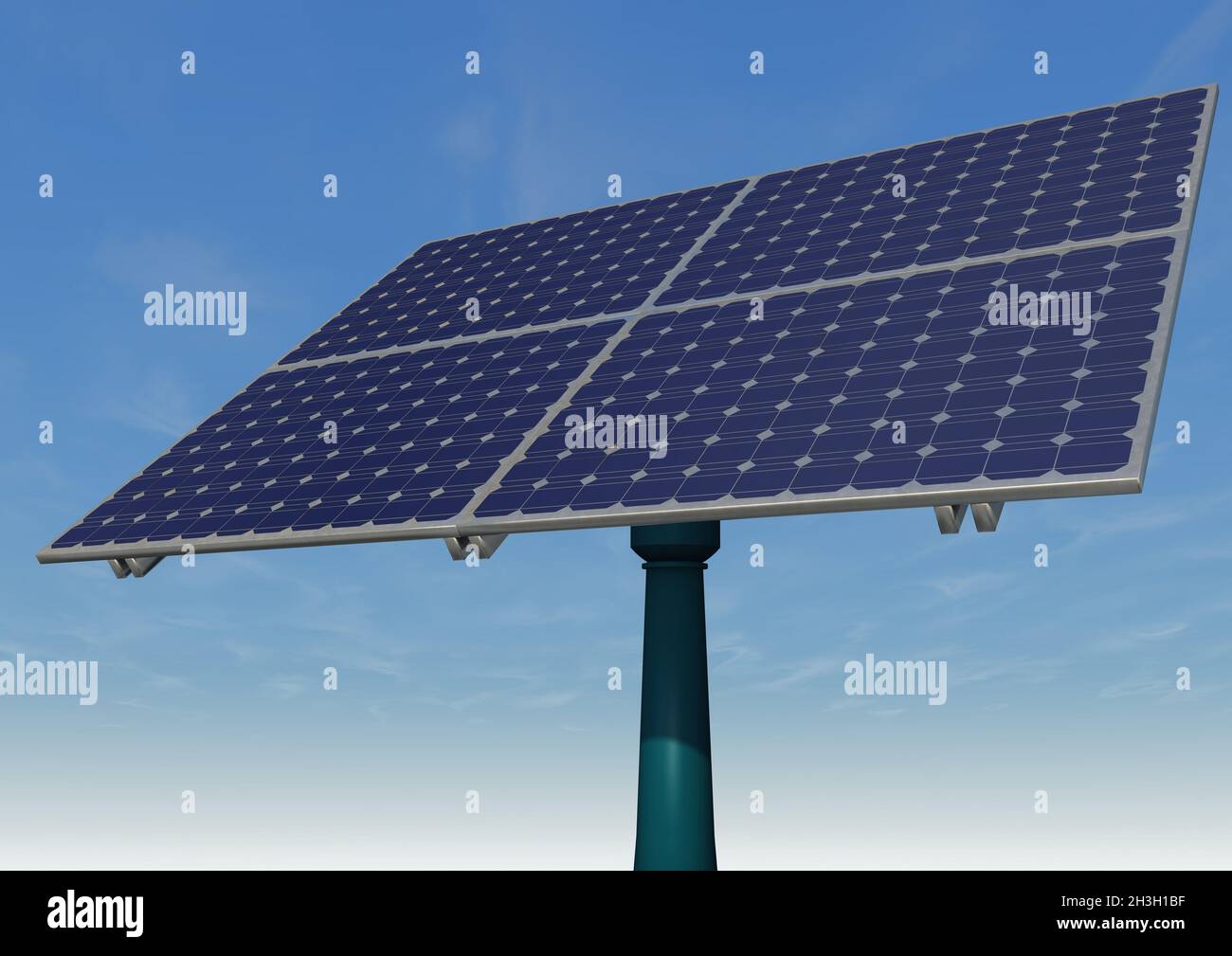 Solar Panel Blue Sky Stock Photo - Alamy