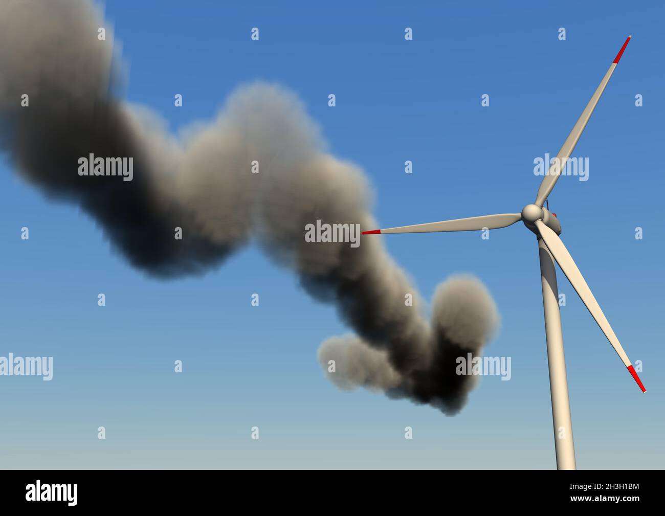 Falling Prices Of Wind Turbines Stock Photo - Alamy