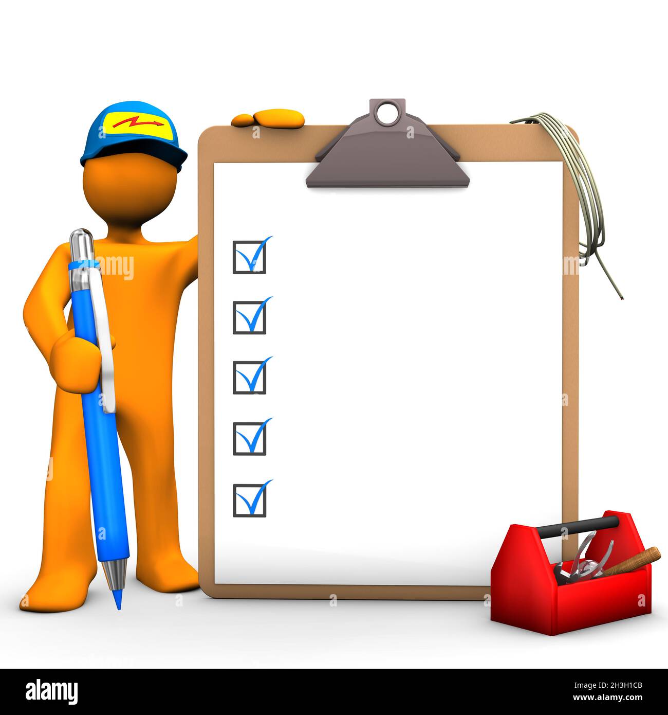 Box clipboard character cartoon Cut Out Stock Images & Pictures - Alamy