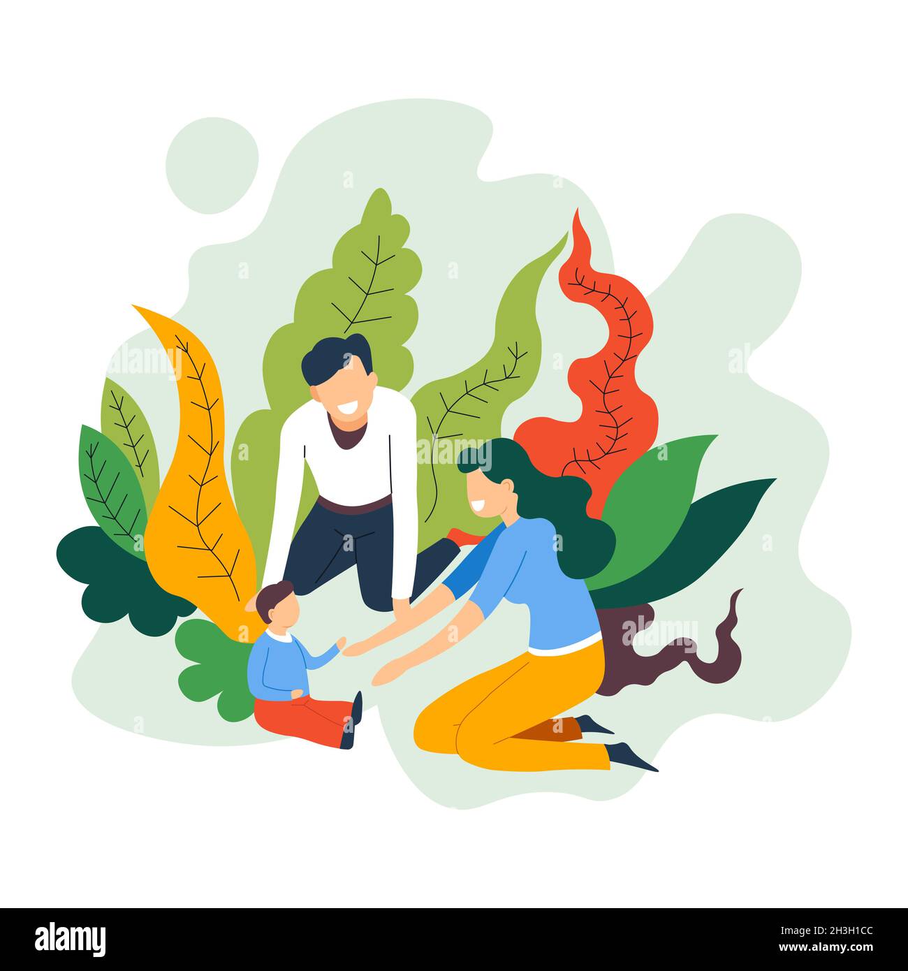 Father mother son play Stock Vector Images - Alamy