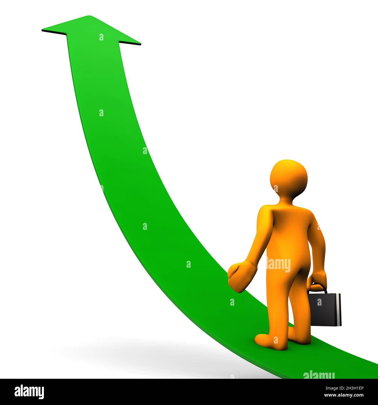 Career Green Arrow Stock Photo - Alamy