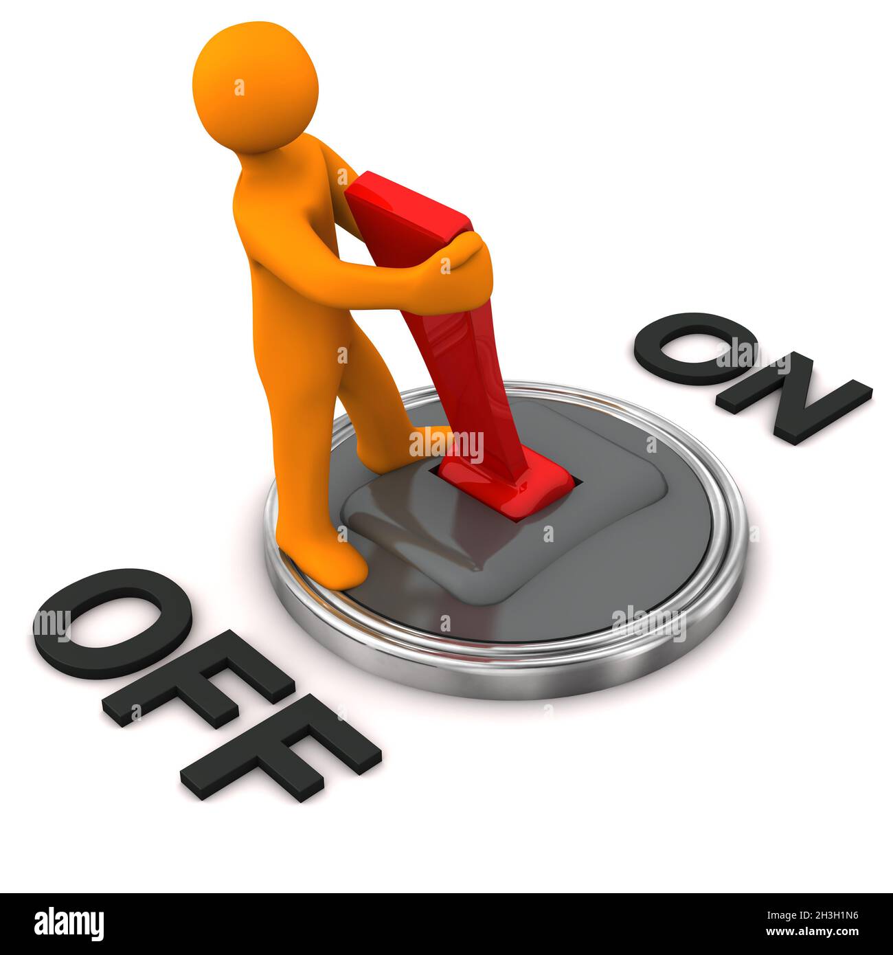 Electric switch woman Cut Out Stock Images & Pictures - Alamy