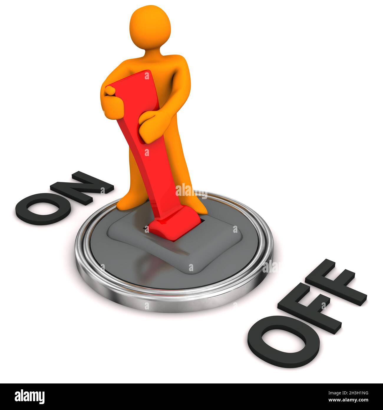 Electric switch woman Cut Out Stock Images & Pictures - Alamy