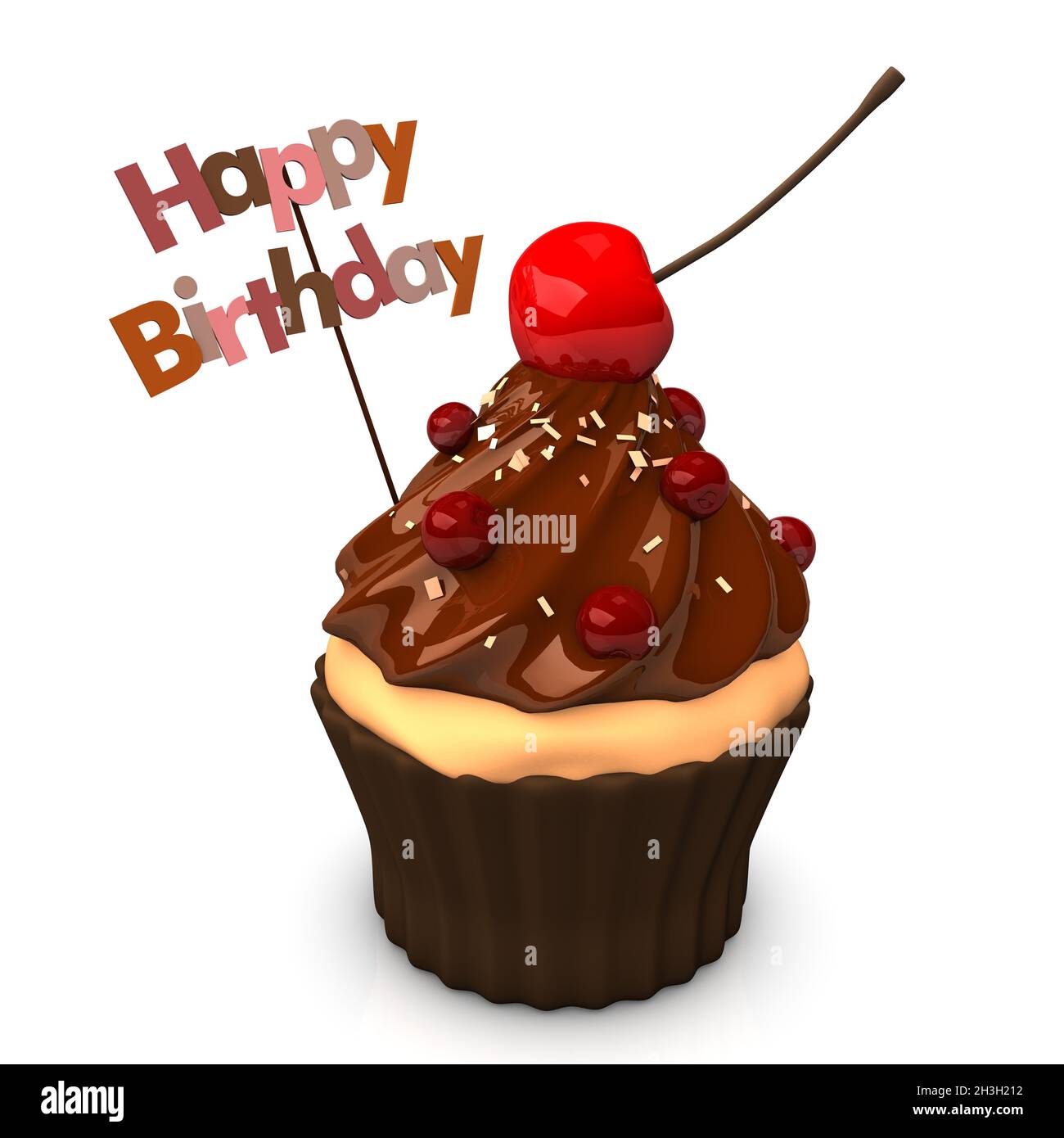 Happy Birthday Choco Cake Stock Photo - Alamy