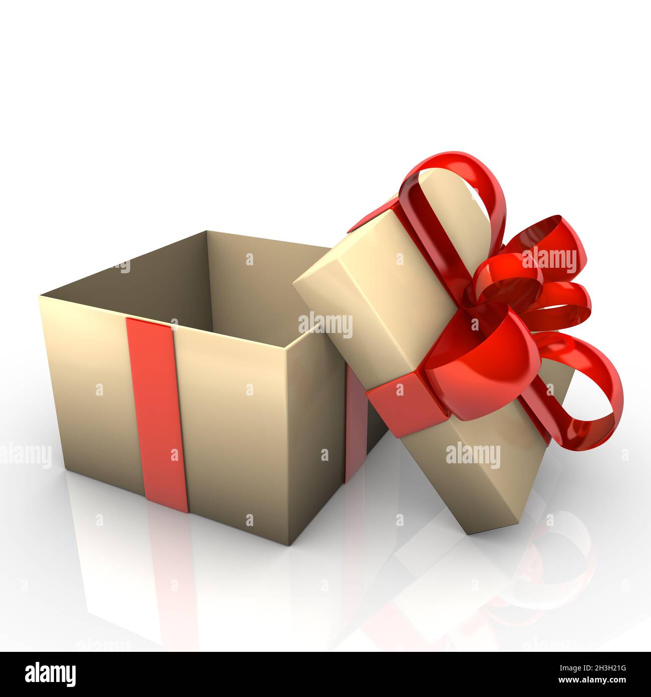 Wrapped opened gift box hi-res stock photography and images - Alamy