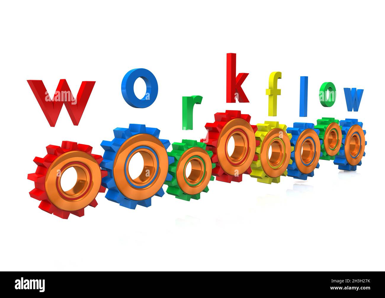 Business or technology gear workflow Cut Out Stock Images & Pictures ...