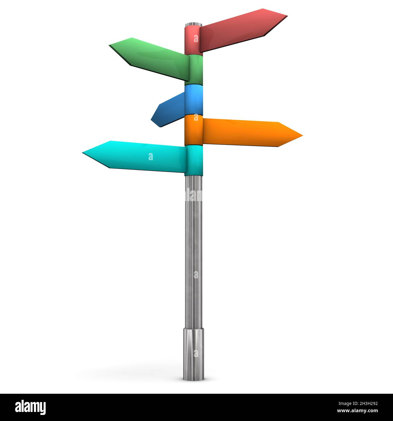 Road direction sign Cut Out Stock Images & Pictures - Alamy