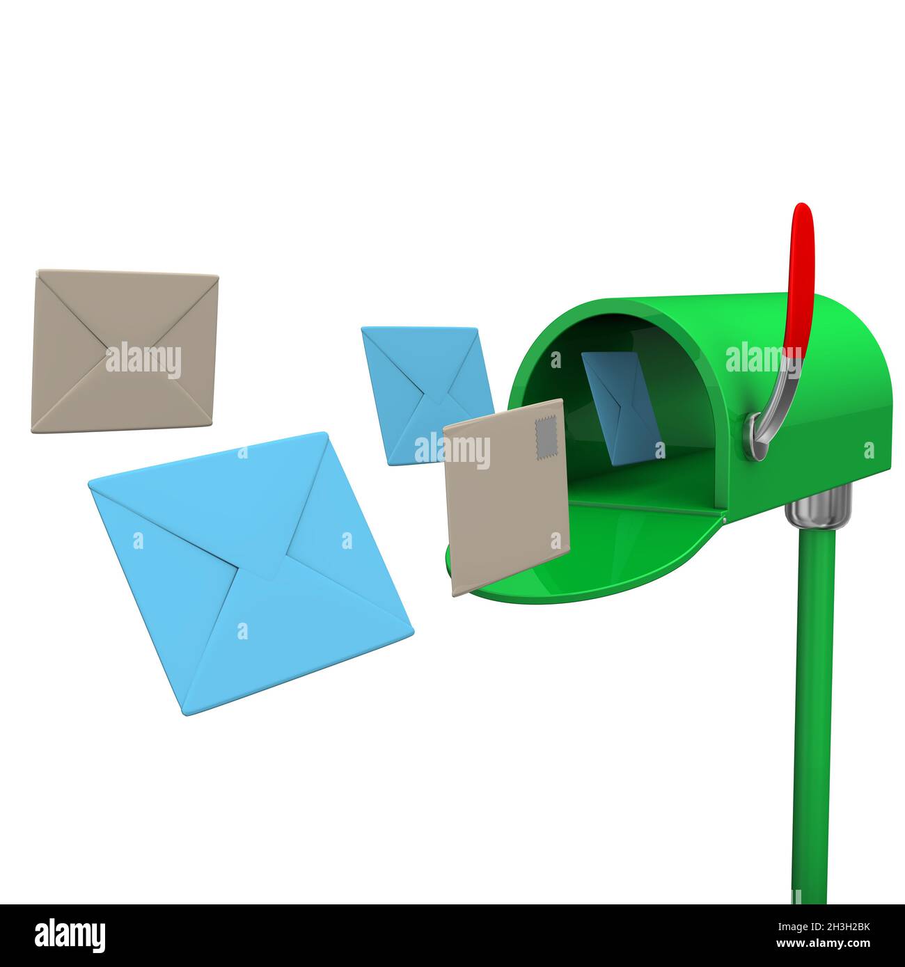 Mailbox With Letters Stock Photo - Alamy