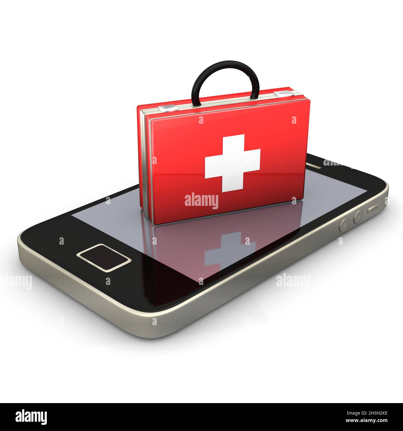 First Aid Smartphone Stock Photo - Alamy