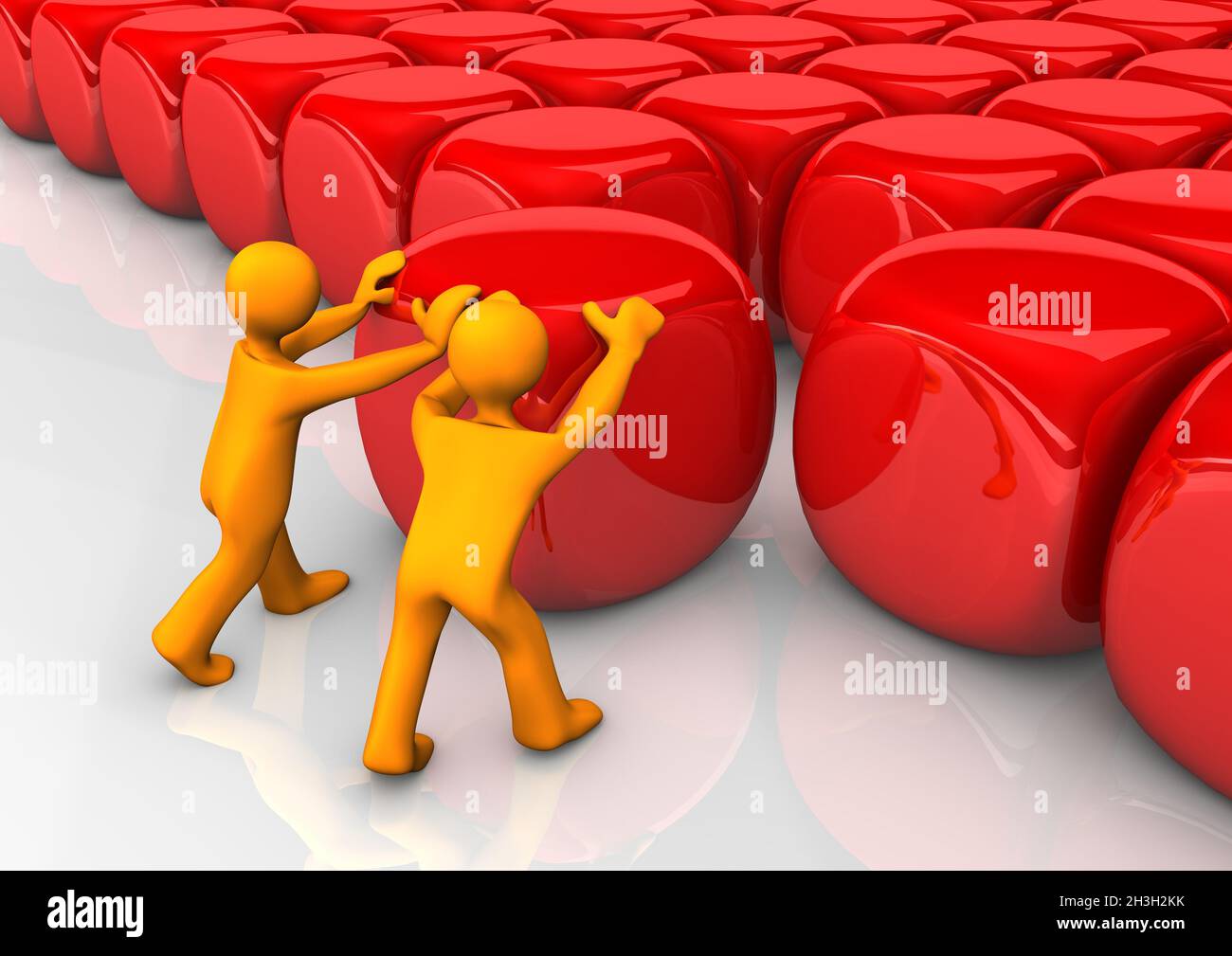 Complete Red Cubes Stock Photo - Alamy