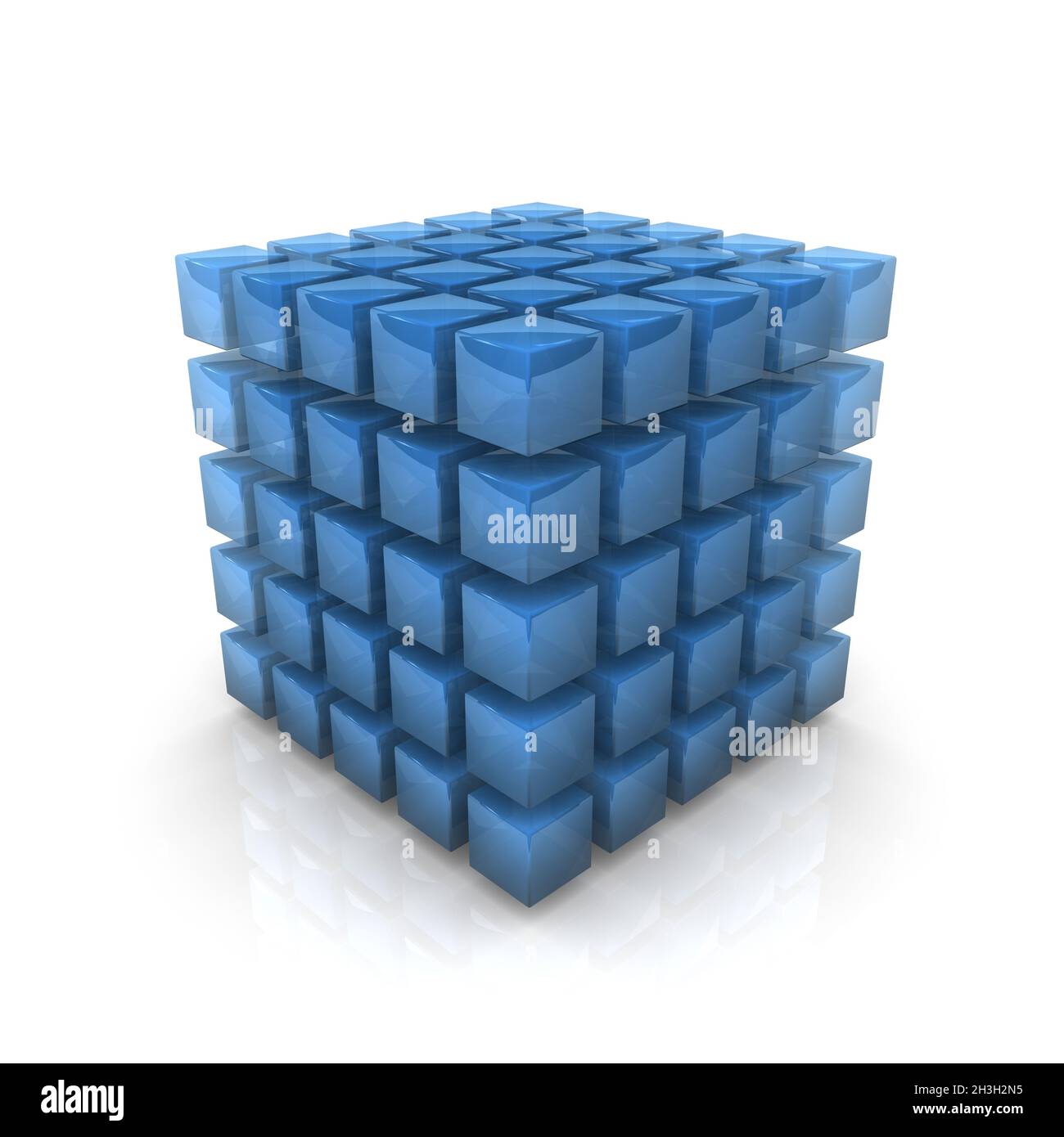 Blue Transparent Cube Stock Photo - Alamy
