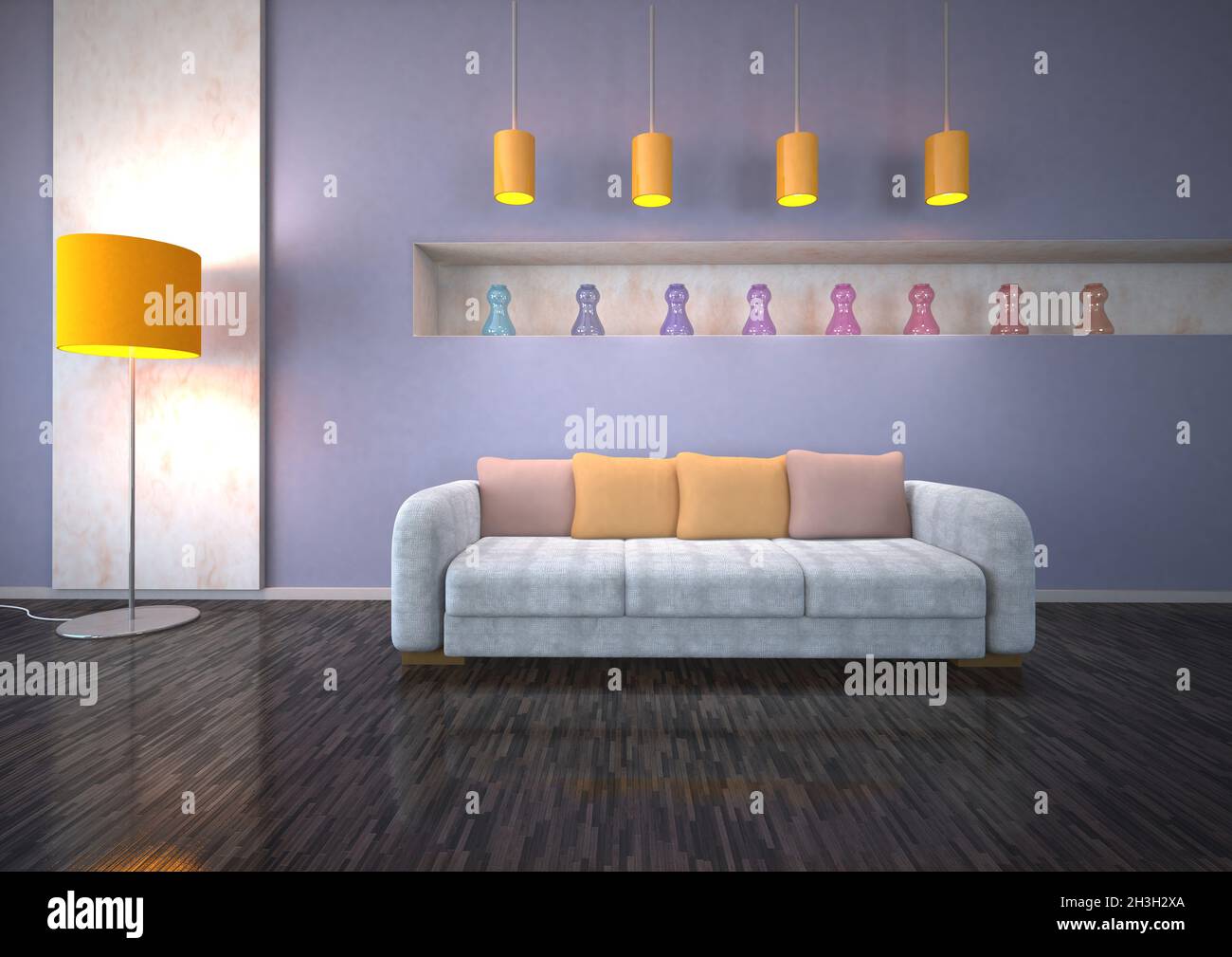 Interior Design Crocodile Couch Stock Photo - Alamy