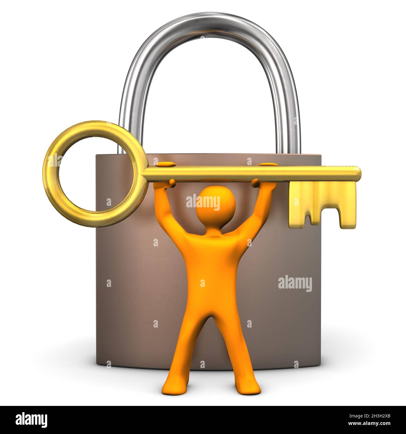 Cartoon padlock and key hi-res stock photography and images - Alamy