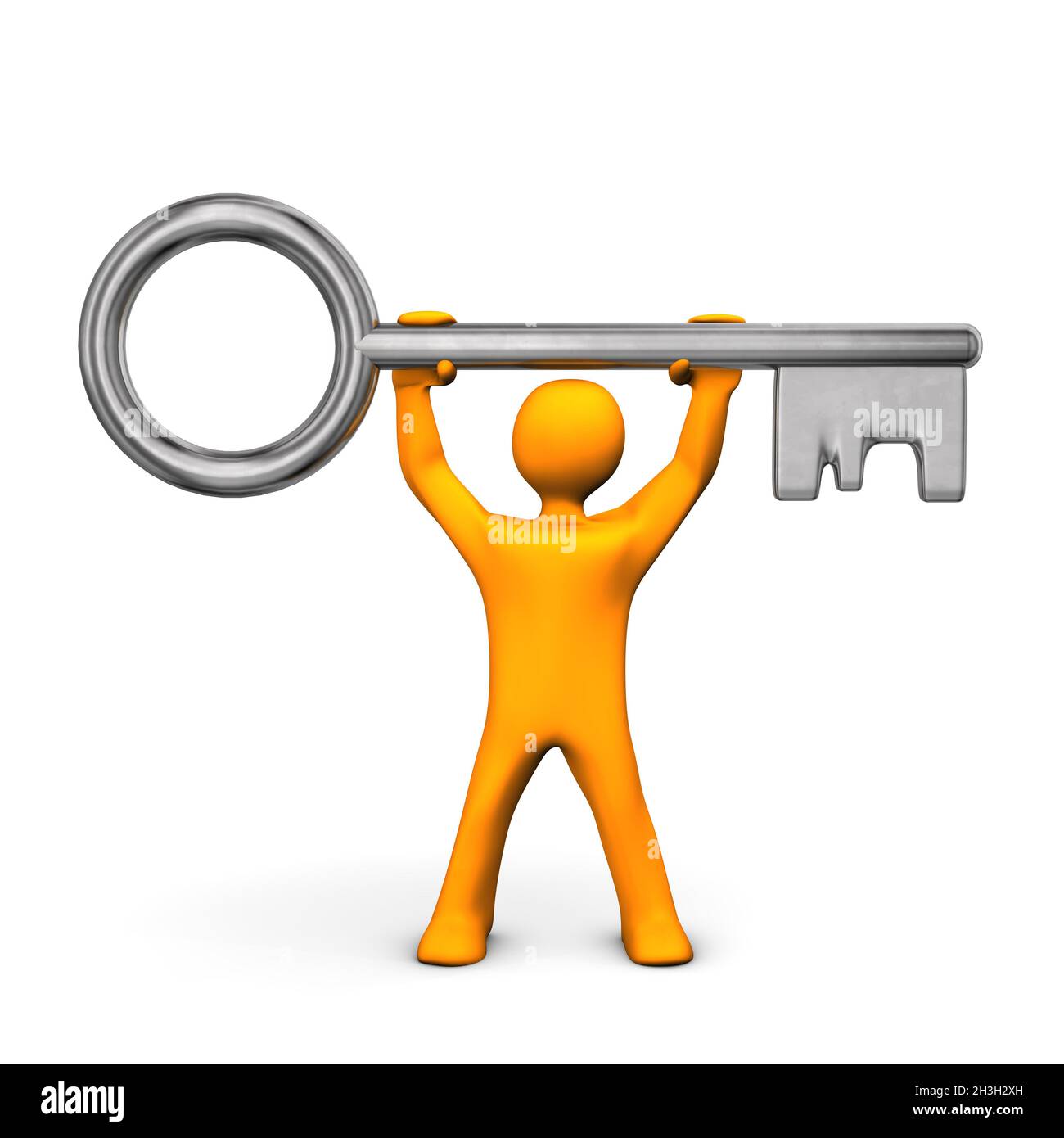Cartoon security guy key hi-res stock photography and images - Alamy