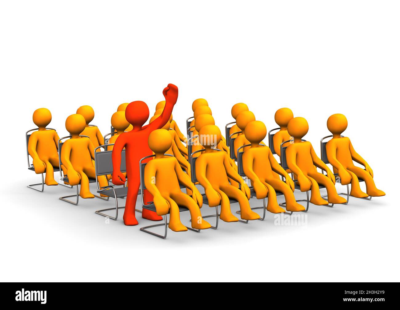 Cartoon woman question speech Cut Out Stock Images & Pictures - Alamy