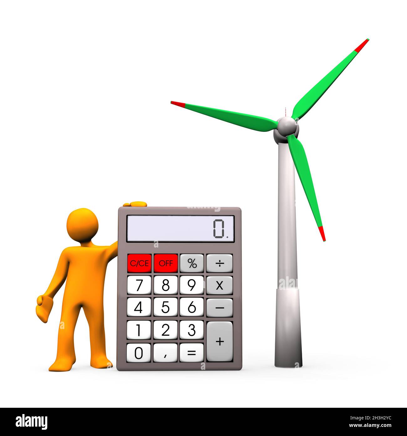 Woman wind turbine calculator hi-res stock photography and images - Alamy
