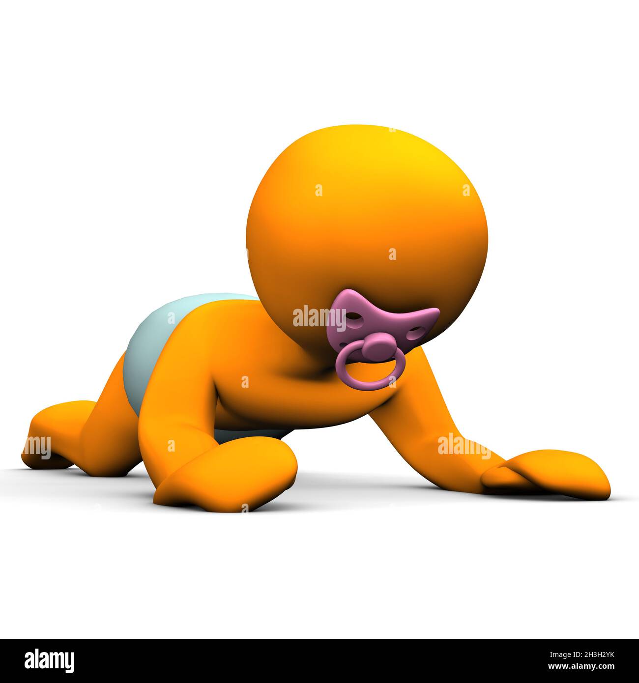 Baby With Dummy Stock Photo - Alamy