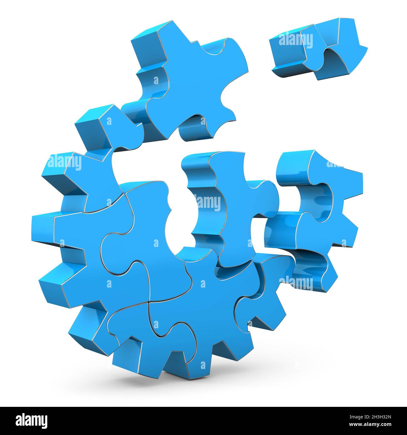 Interlocking blue hi-res stock photography and images - Alamy