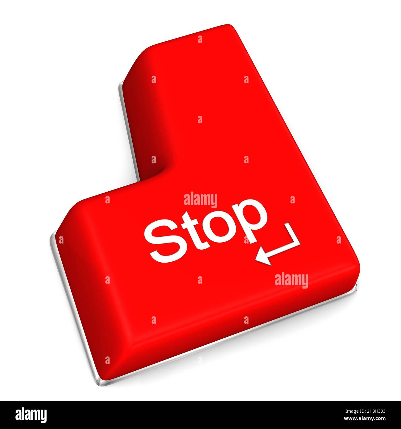 Stop Enter Key Stock Photo - Alamy