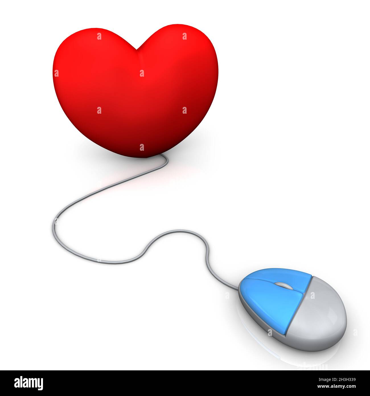 Heart PC Mouse Stock Photo - Alamy