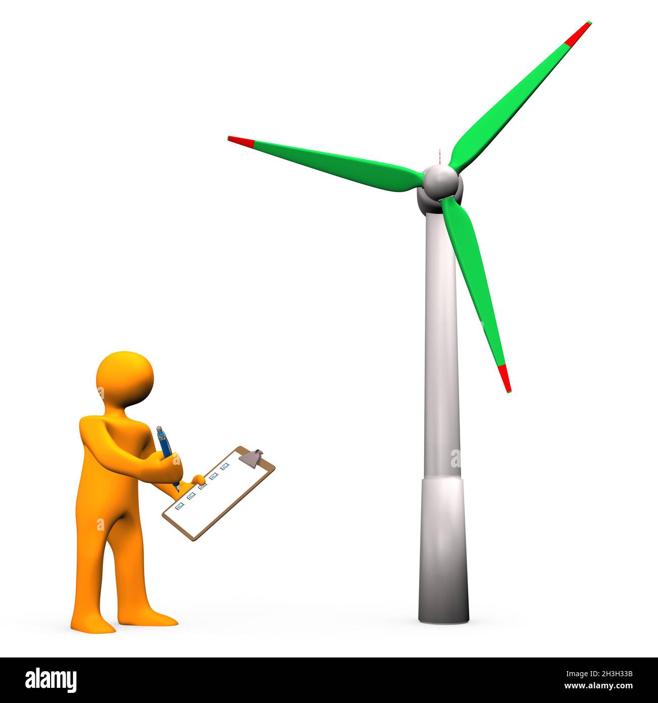 Wind Turbine Check Stock Photo - Alamy