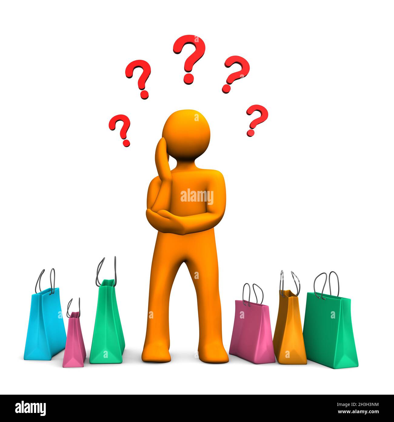 Shopping bag question mark illustration hi-res stock photography and ...