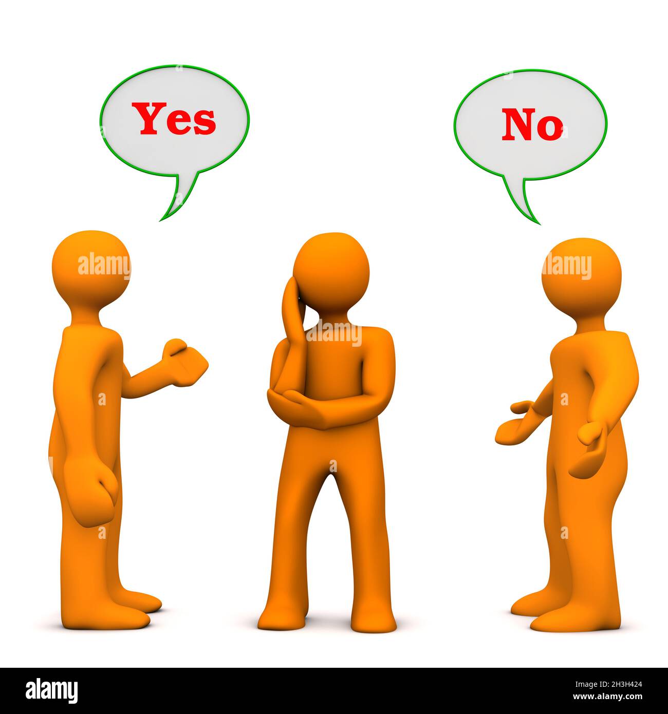 Influence Yes No Stock Photo - Alamy