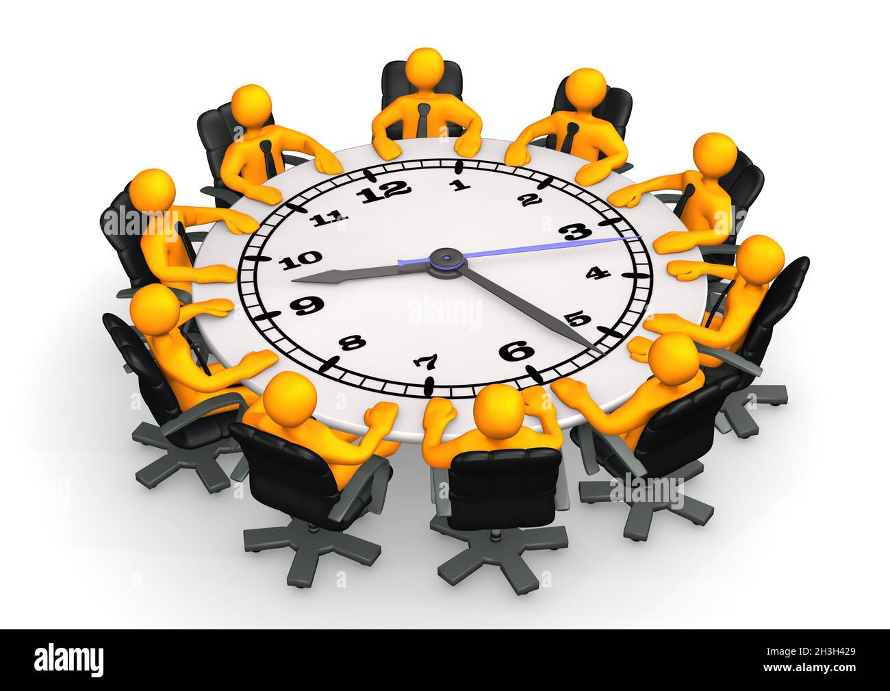 Cartoon character table clock time hi-res stock photography and images ...