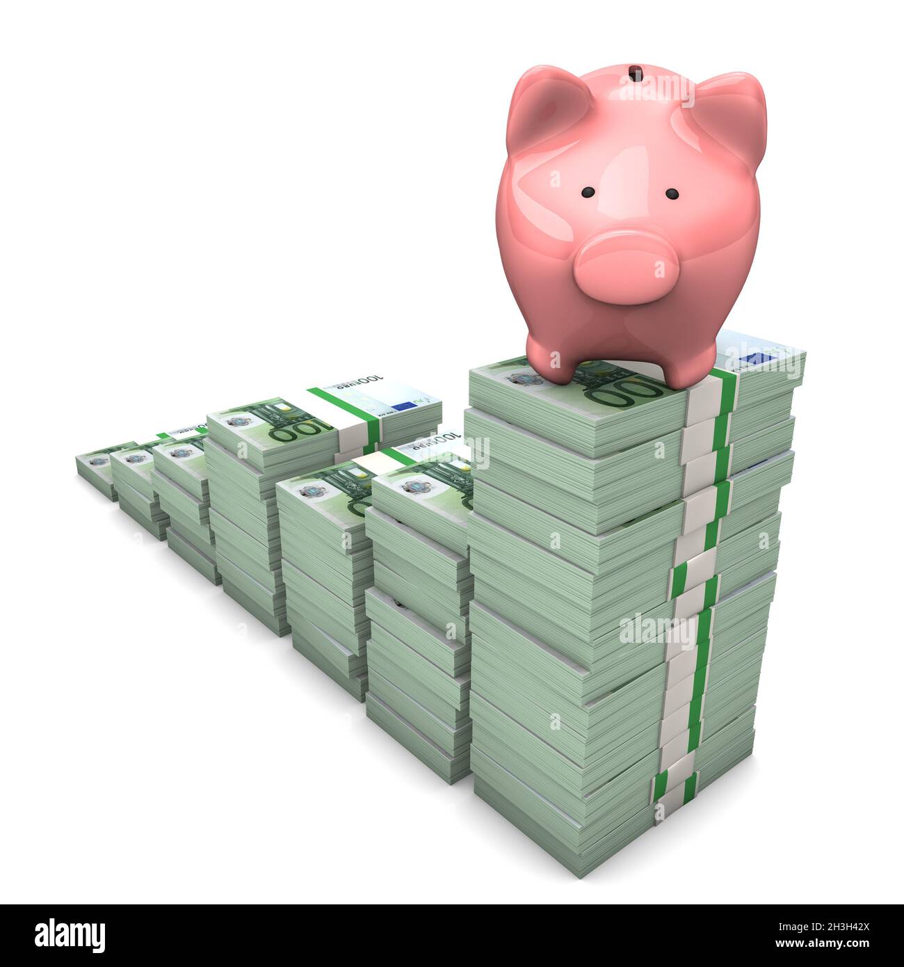 Euro Chart Piggy Bank Stock Photo - Alamy