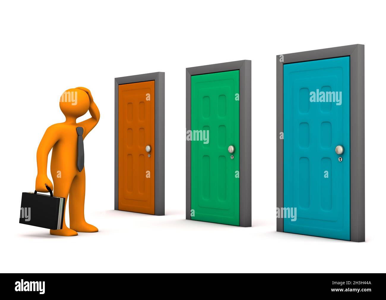 Three green doors hi-res stock photography and images - Alamy