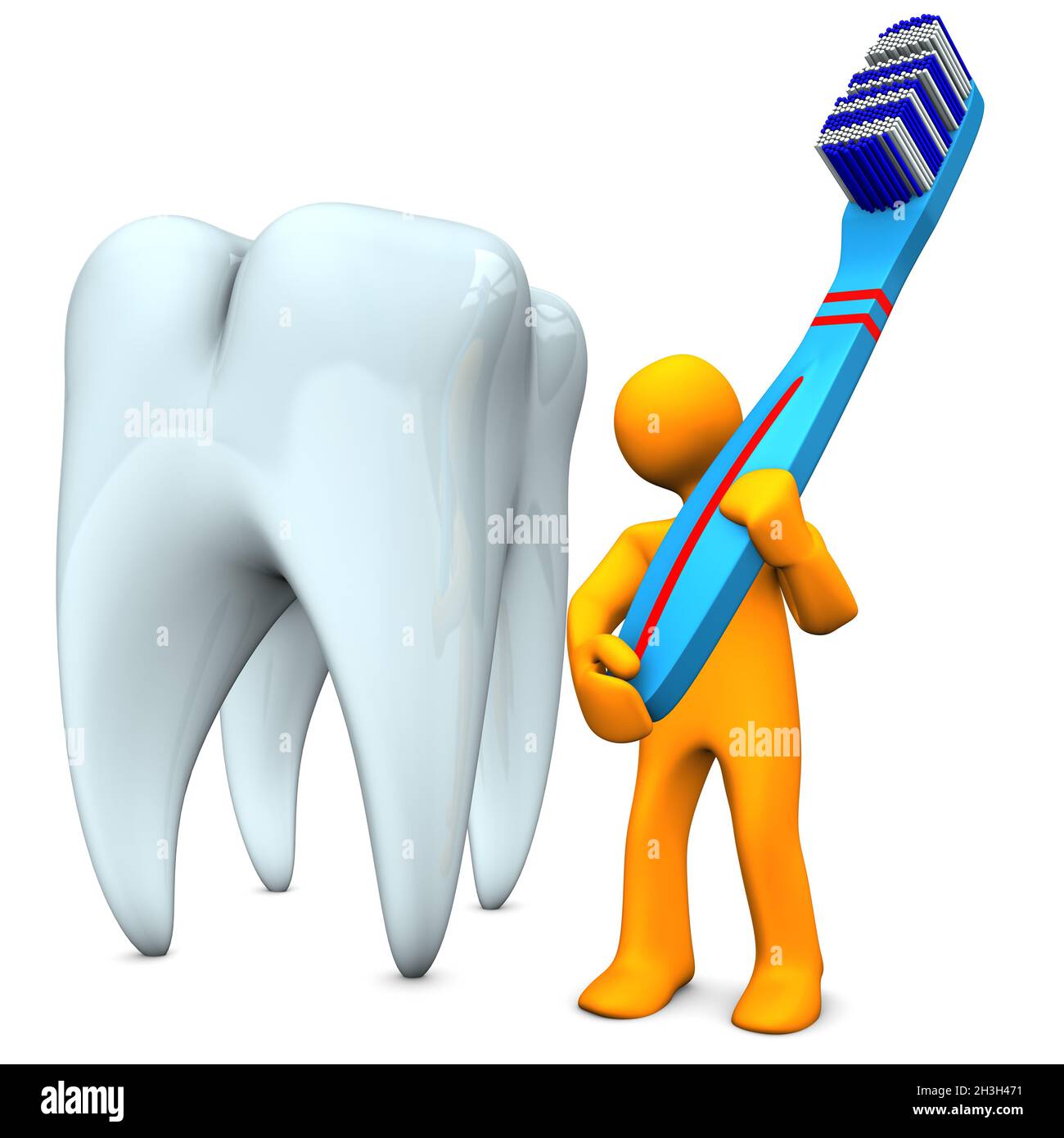 Cartoon man with toothbrush hi-res stock photography and images - Alamy