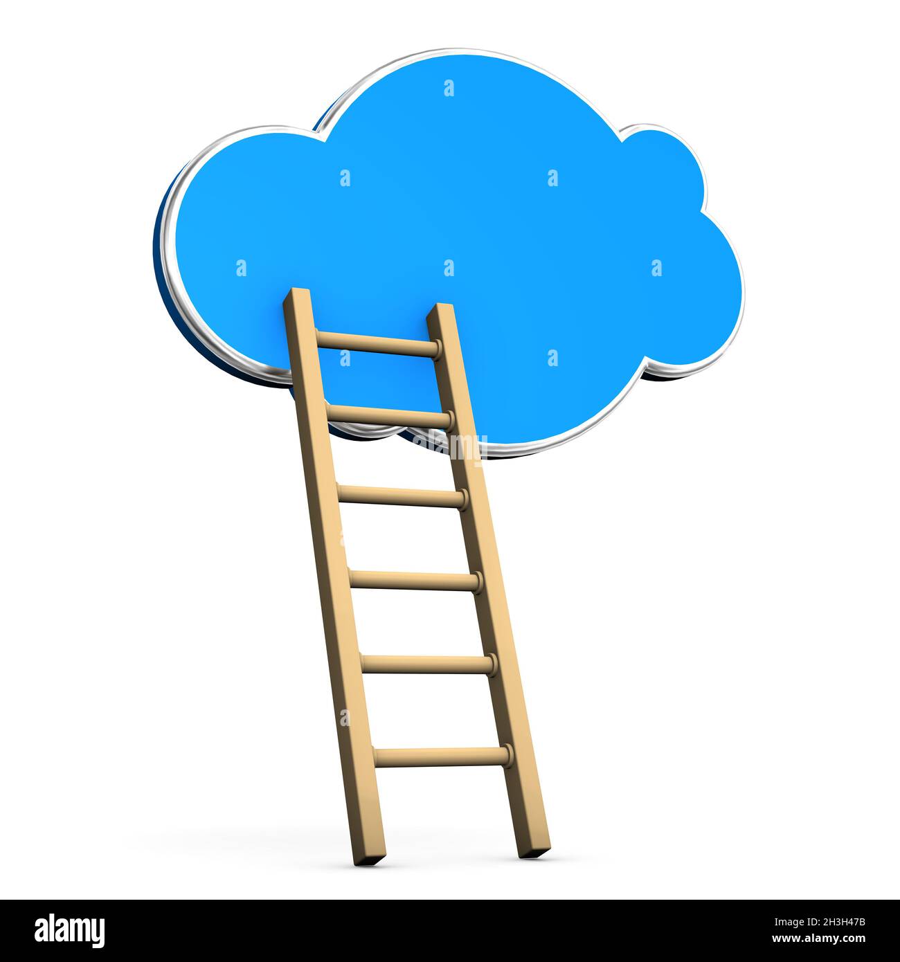 Ladder into cloud icon hi-res stock photography and images - Alamy