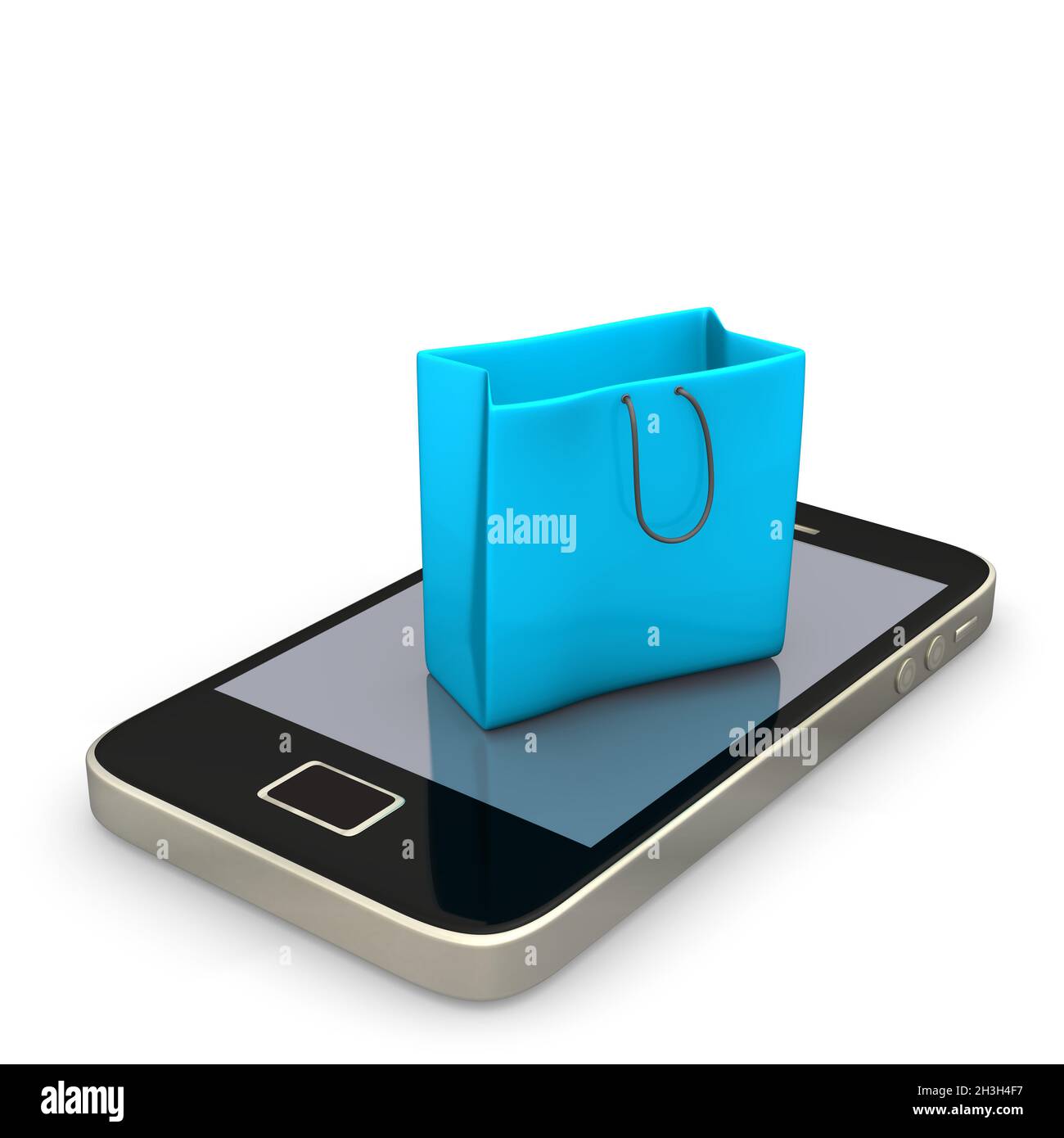 Shopping bag smartphone design hi-res stock photography and images - Alamy