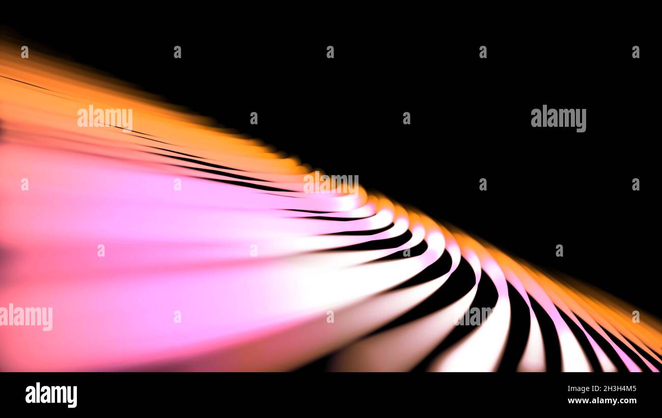 Abstract Animation Of Colored Lines On A Black Background Animation