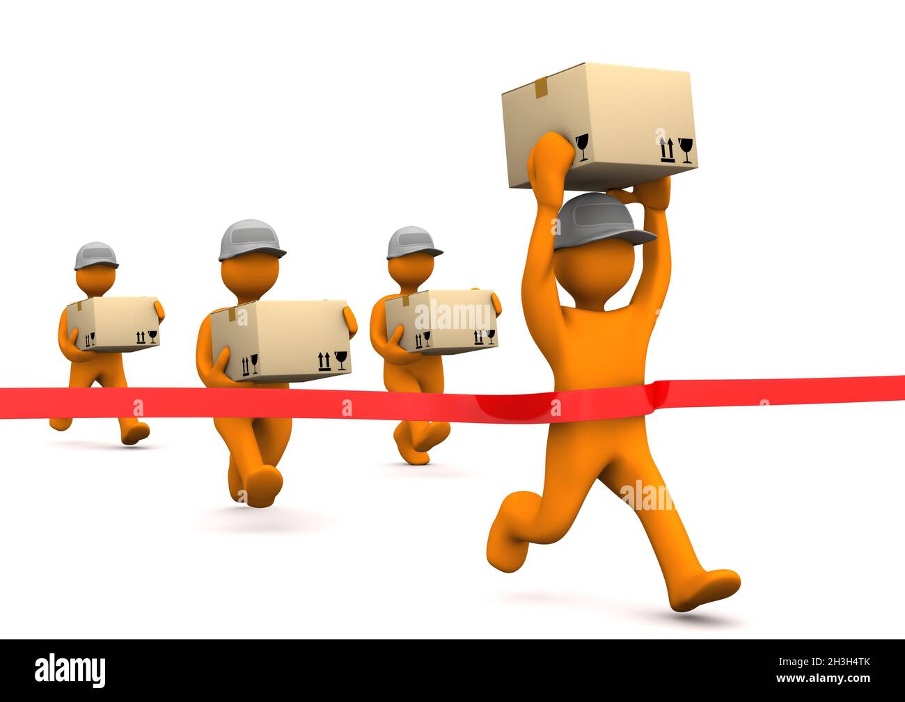 Express Shipment Competition Stock Photo - Alamy