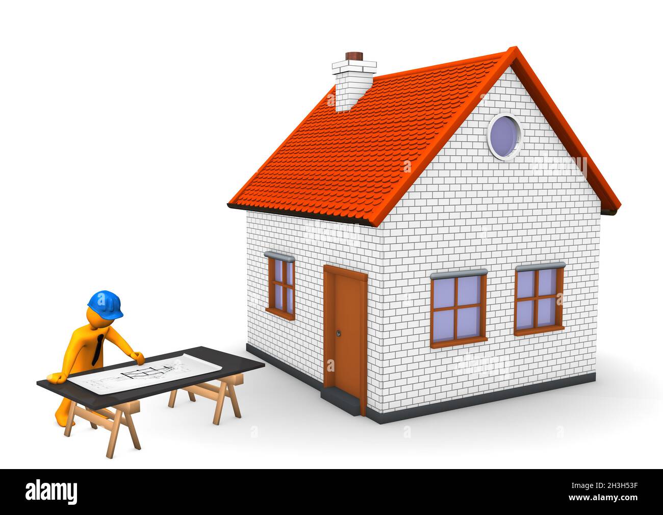 Cartoon figure architect hi-res stock photography and images - Alamy