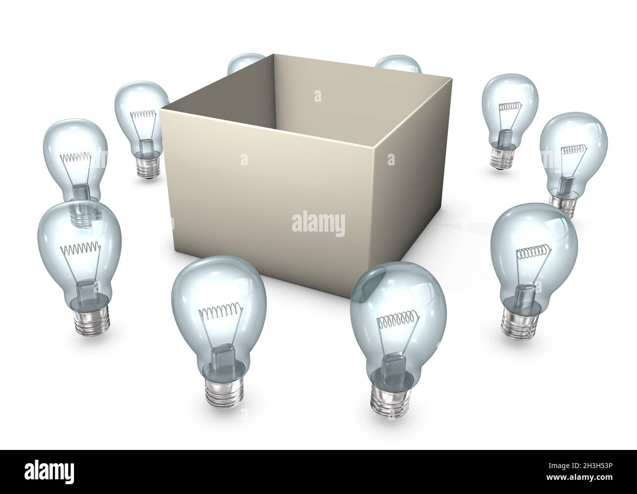 Thinking Outside The Box Stock Photo - Alamy