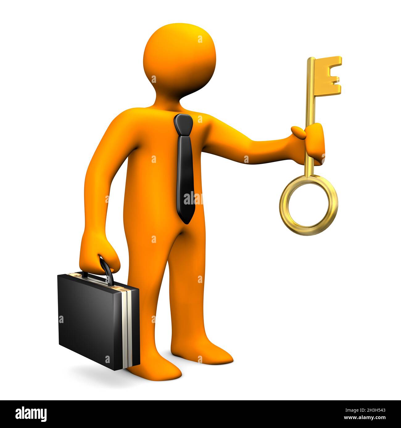 Cartoon character businessman golden Cut Out Stock Images & Pictures ...