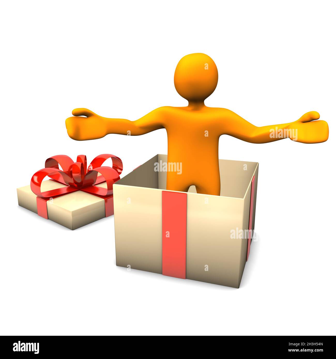 3d gold open gift Cut Out Stock Images & Pictures - Alamy