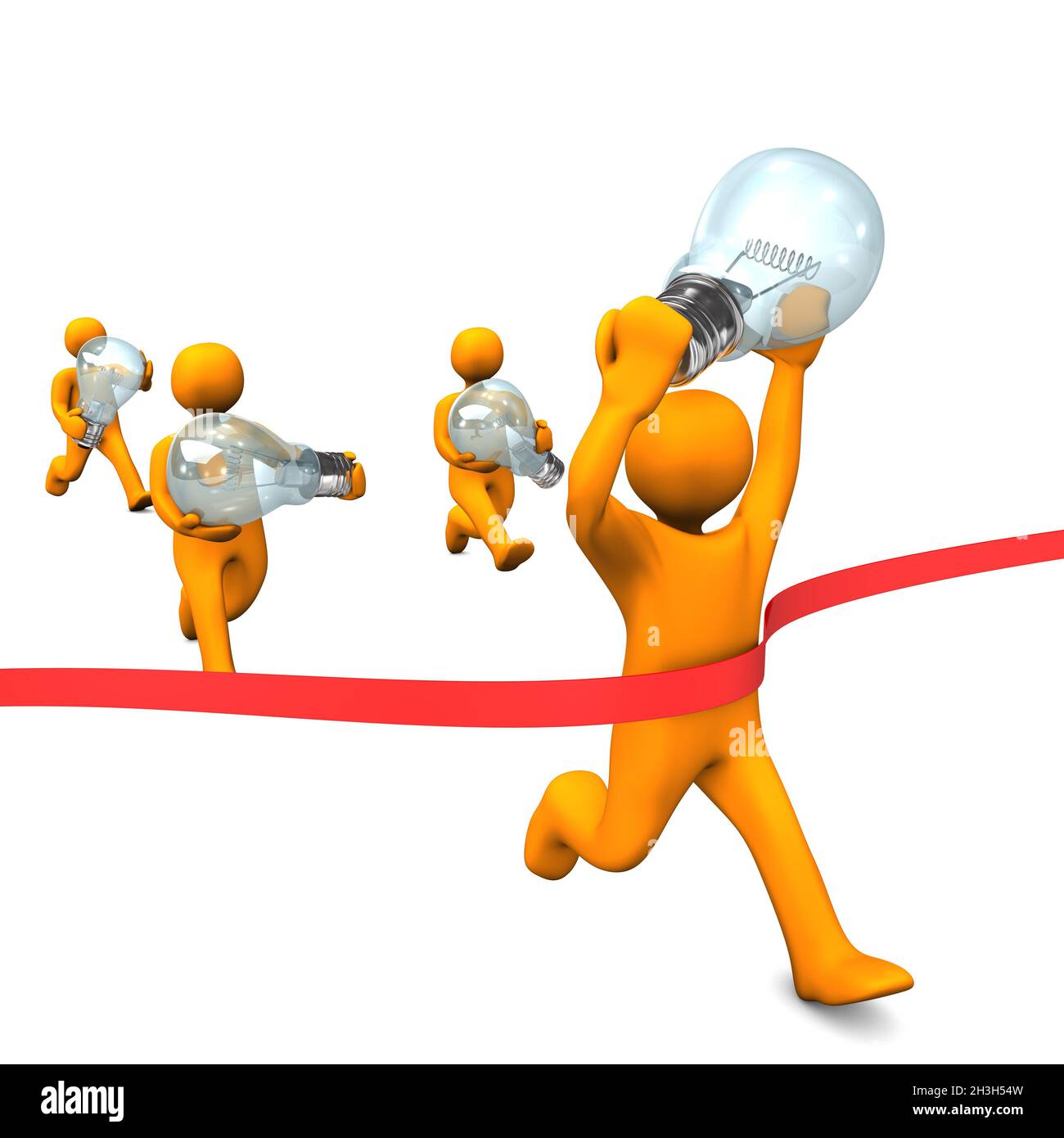 Cartoon illustration idea man light hi-res stock photography and images ...