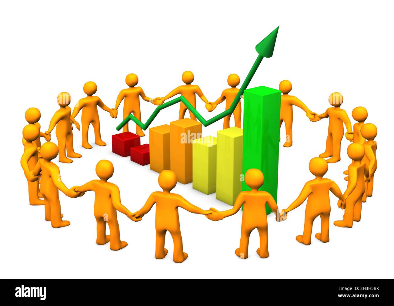 Cartoon character chart graph Cut Out Stock Images & Pictures - Alamy