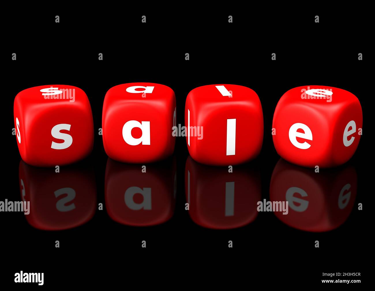 Sale Red Cubes Stock Photo - Alamy