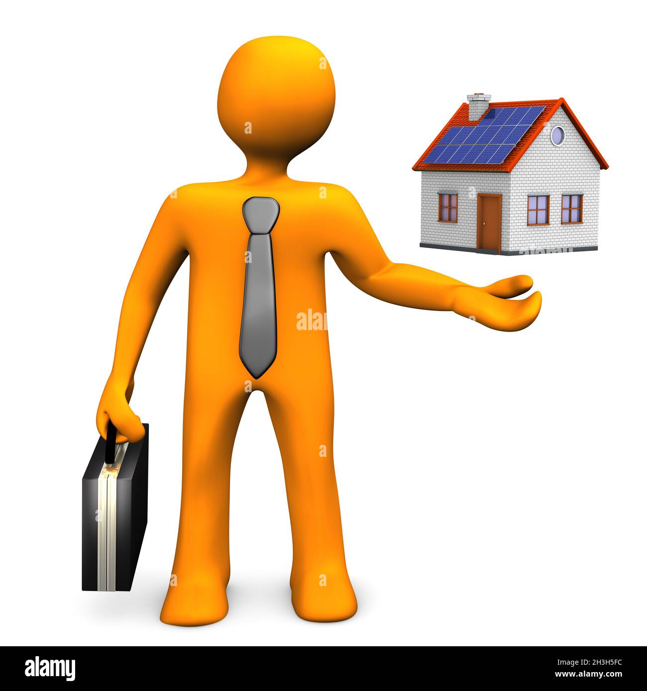 Solar panel house sun Cut Out Stock Images & Pictures - Alamy