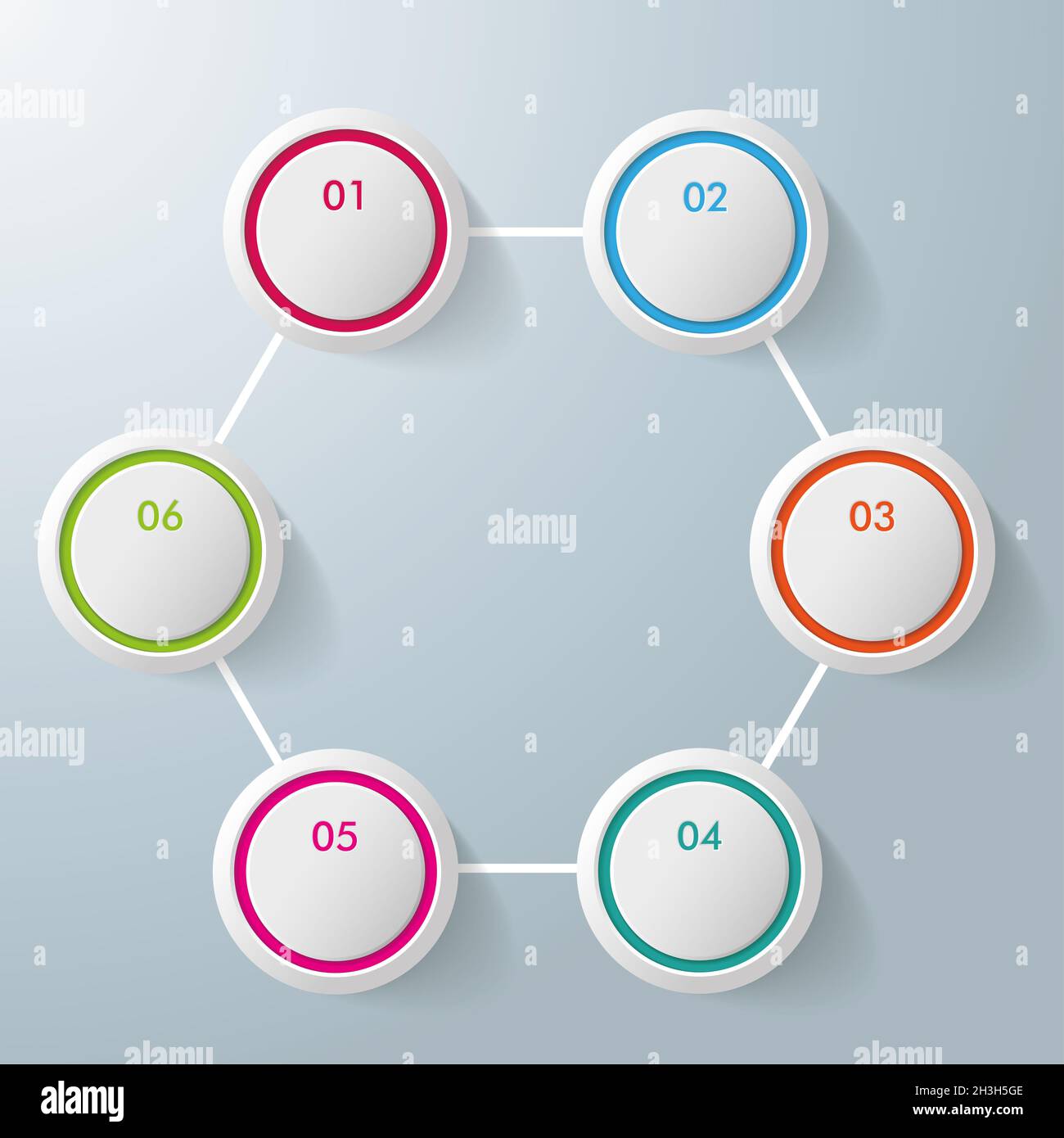 Six Circles Hexagon Infographic Design Stock Photo - Alamy Six Circles Hexagon Infographic Design Stock Photo - Alamy