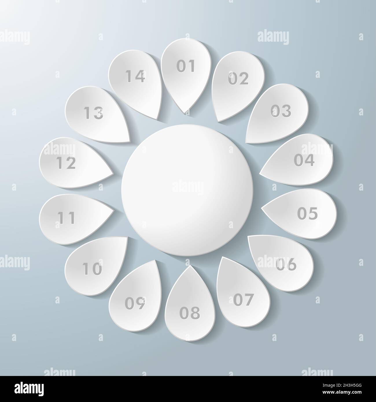 White Flower Grey Numbers Stock Photo - Alamy