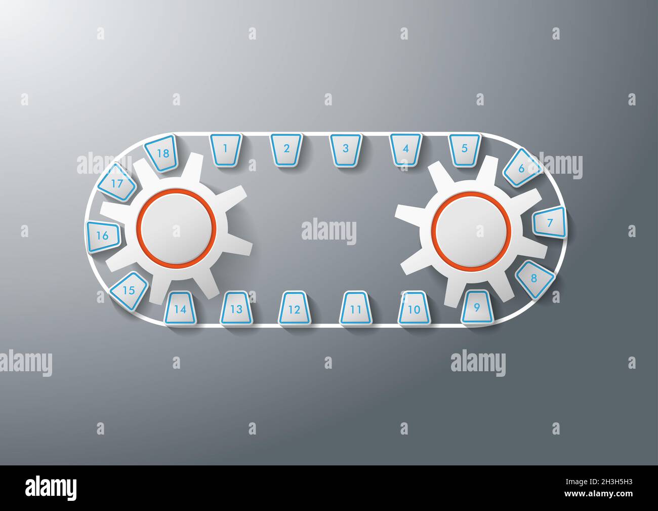 Line Two Gears 18 Options Stock Photo - Alamy
