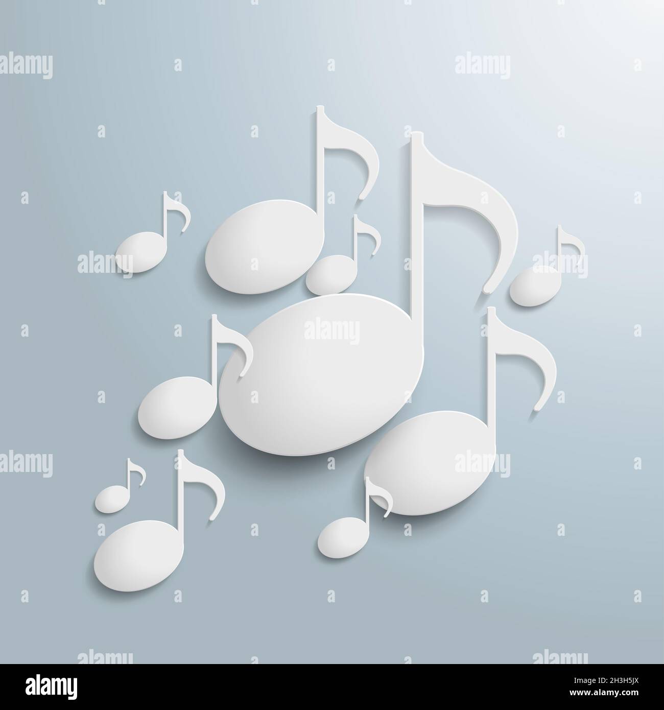 White Musc Notes Stock Photo - Alamy