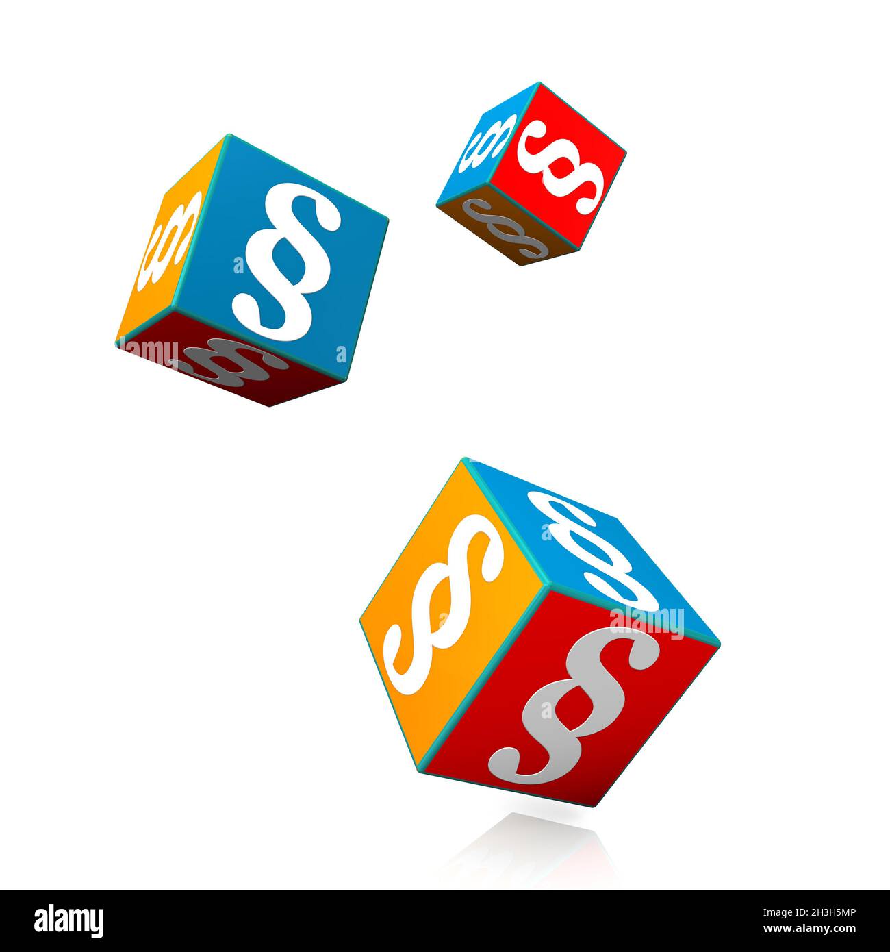 Colorful Cubes Paragraphs Stock Photo - Alamy